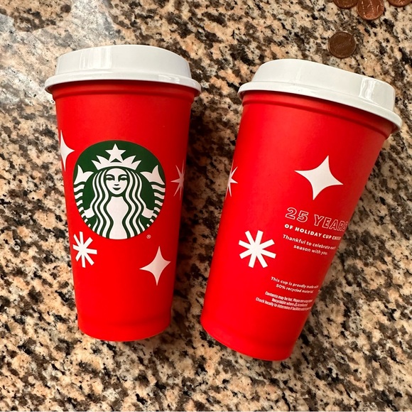 Starbucks | Kitchen | Starbucks 222 Reusable Red Cups Set Of Two | Poshmark